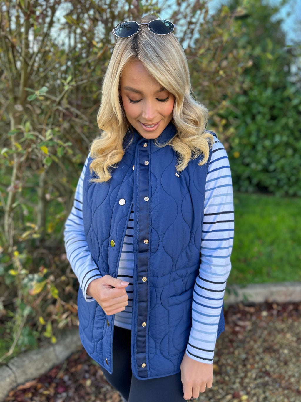 Mandy Gilet Blue – Ruby Rouge Boutique