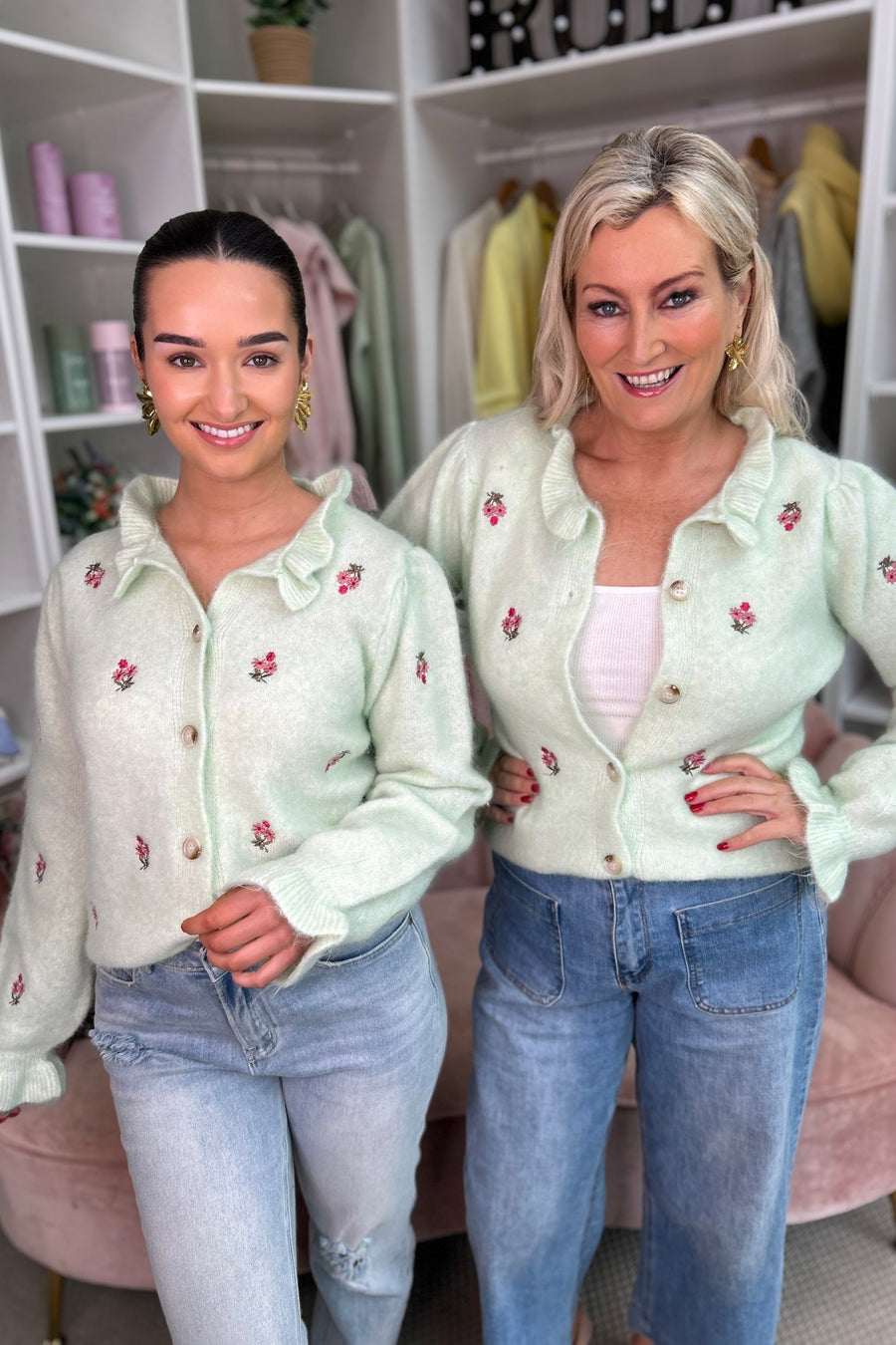 Aria Green Cardigan – Ruby Rouge Boutique