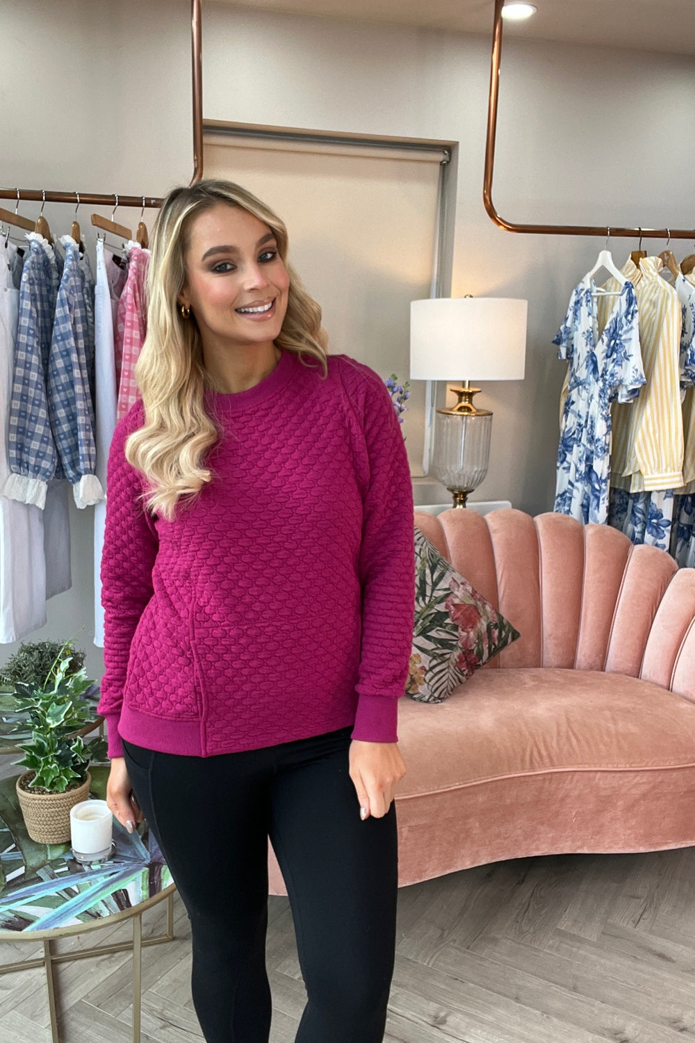 Rebecca Sweater Berry – Ruby Rouge Boutique